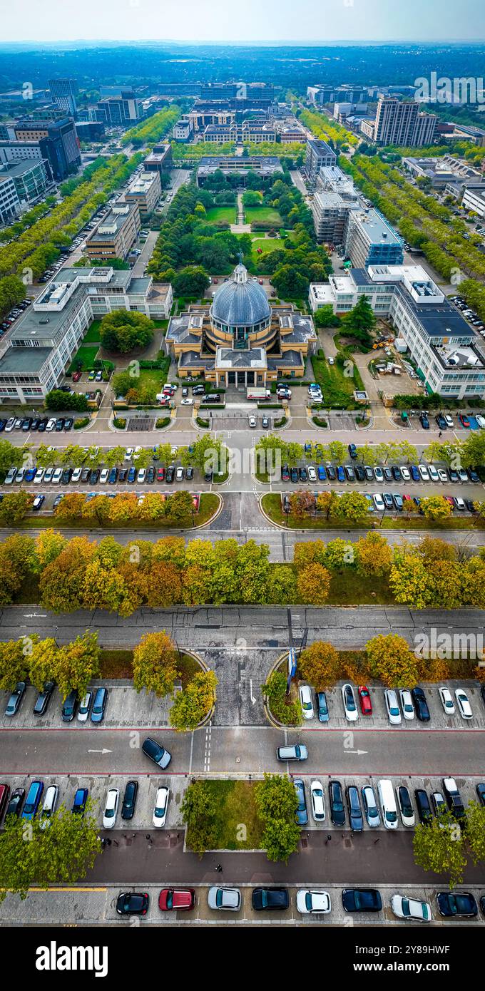Aerial view of Milton Keynes, a city in Buckinghamshire, England, UK ...