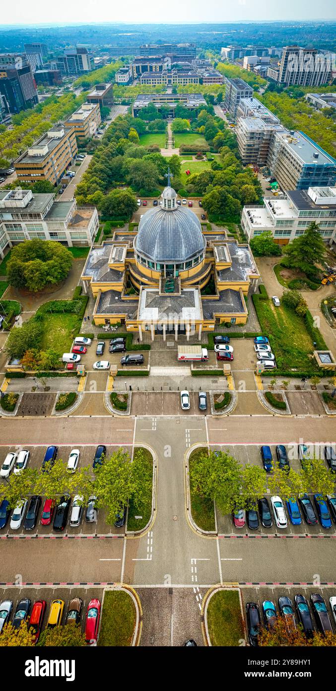 Aerial view of Milton Keynes, a city in Buckinghamshire, England, UK ...