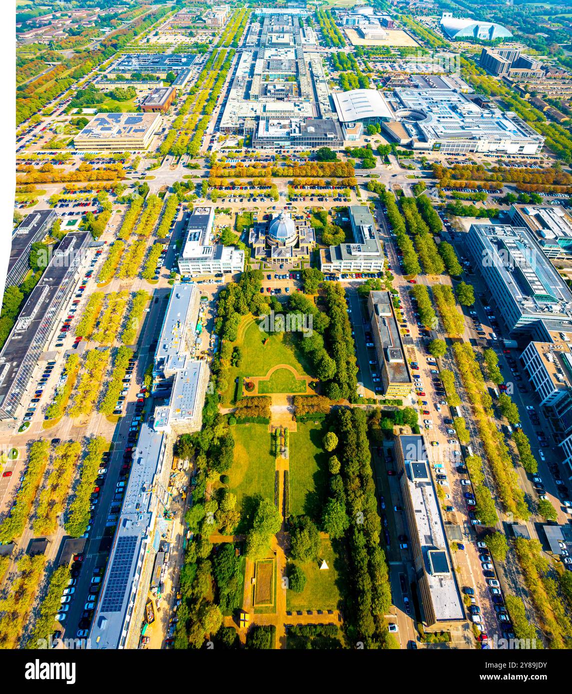 Aerial view of Milton Keynes, a city in Buckinghamshire, England, UK ...