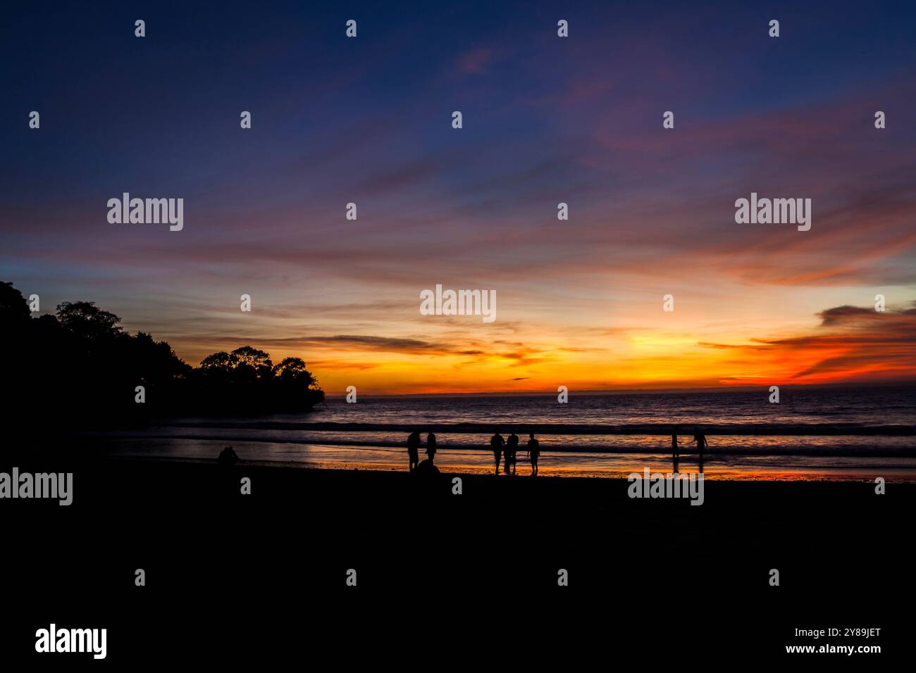 Nice sunset on the beach Stock Photo - Alamy