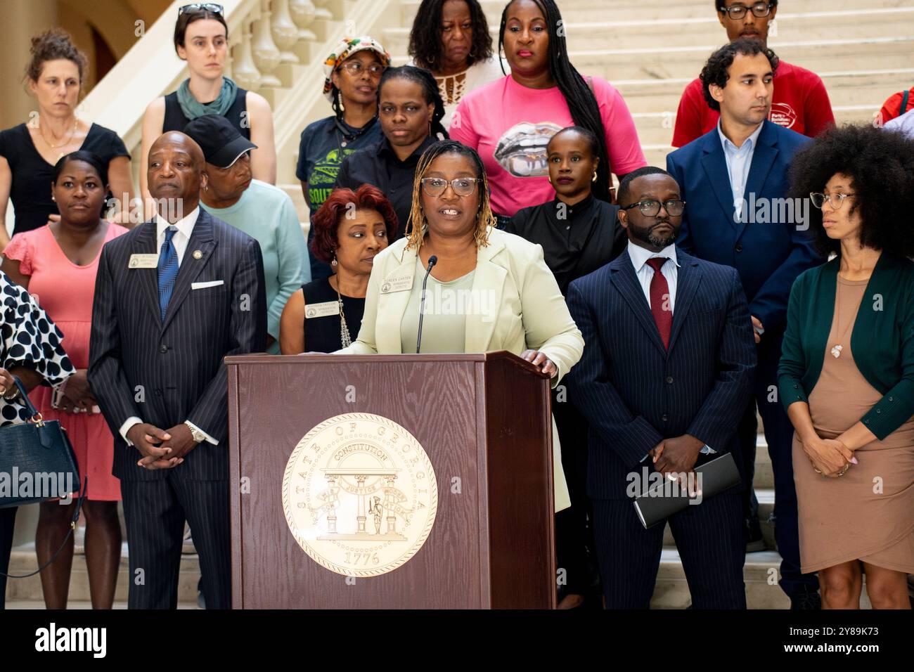 Atlanta, Georgia, USA. 3rd Oct, 2024. After a chemical fire in Conyers ...