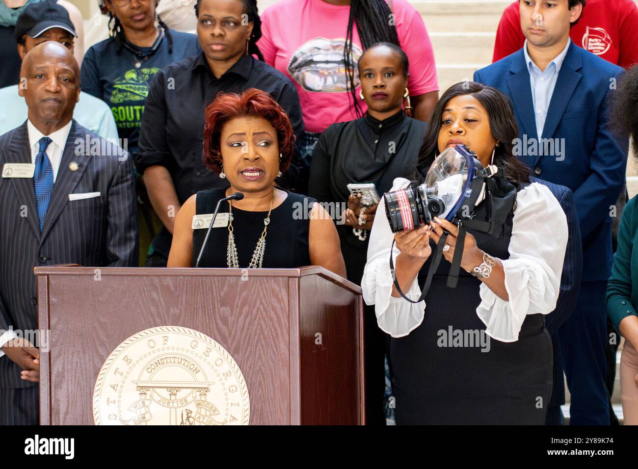 Atlanta, Georgia, USA. 3rd Oct, 2024. After a chemical fire in Conyers ...