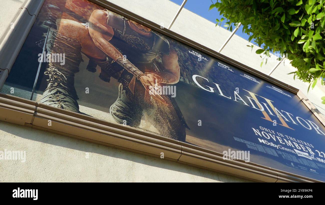 Los Angeles, California, USA 1st October 2024 Gladiator 2 Billboard at ...