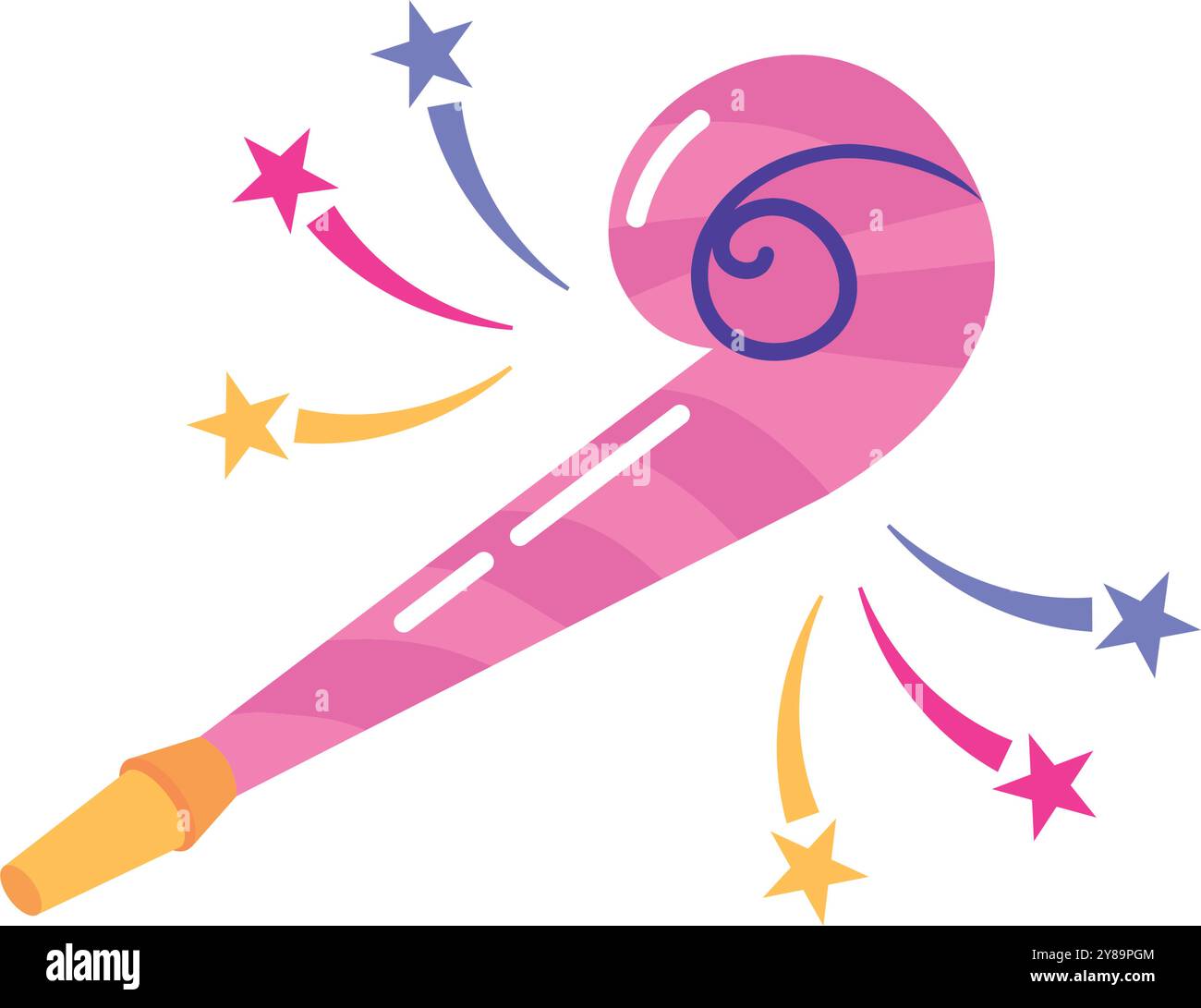 birthday party horn blowout Stock Vector Image & Art - Alamy