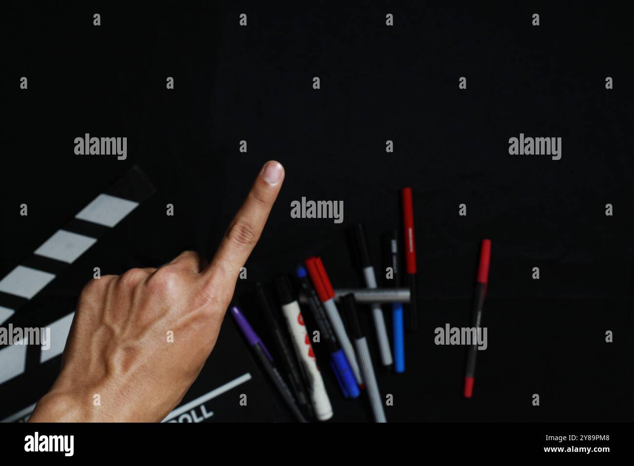 hand gestures show number one, cinema concept Stock Photo - Alamy