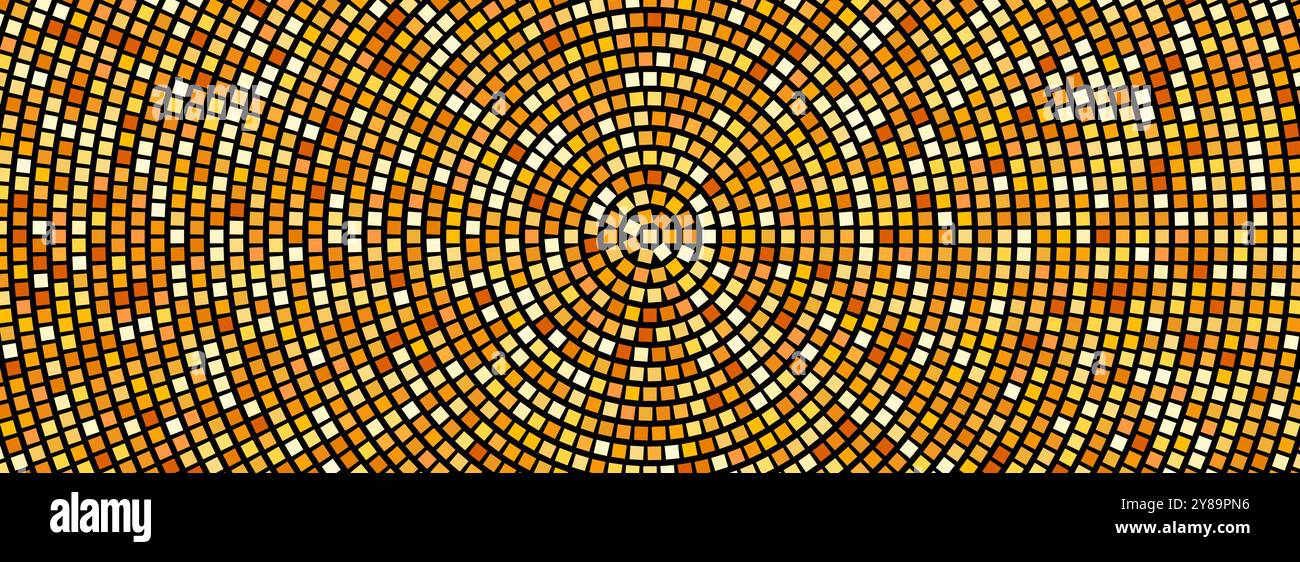 Radial gold disco party pattern. Golden square sequin mosaic texture ...