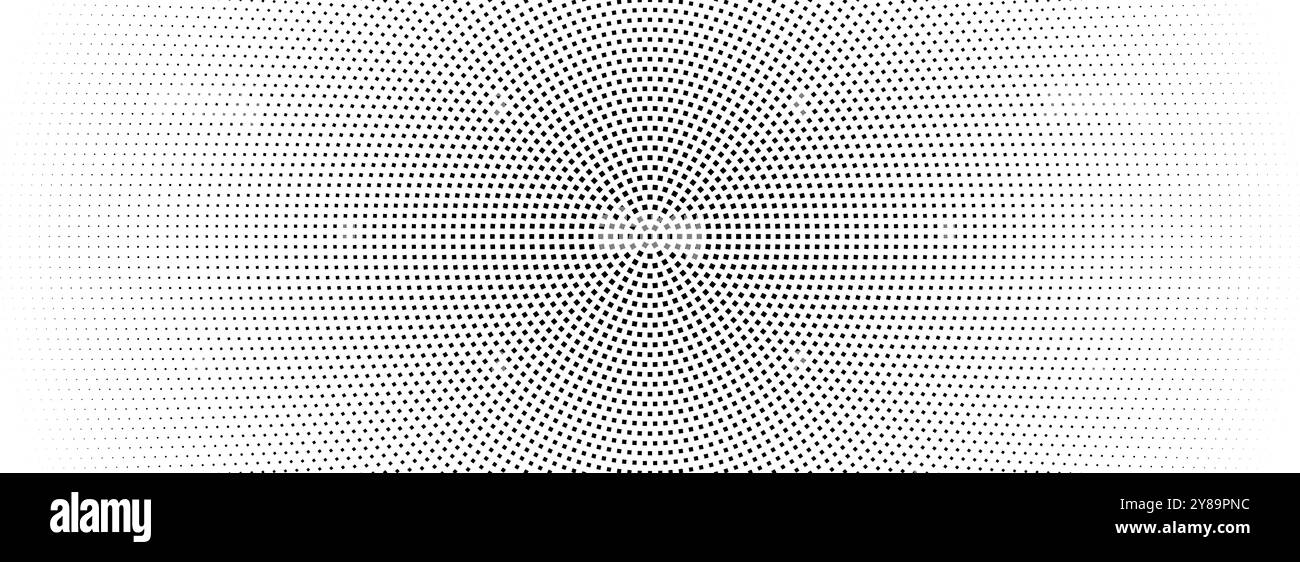 Halftone concentric dotted background. Square dots comic gradient ...
