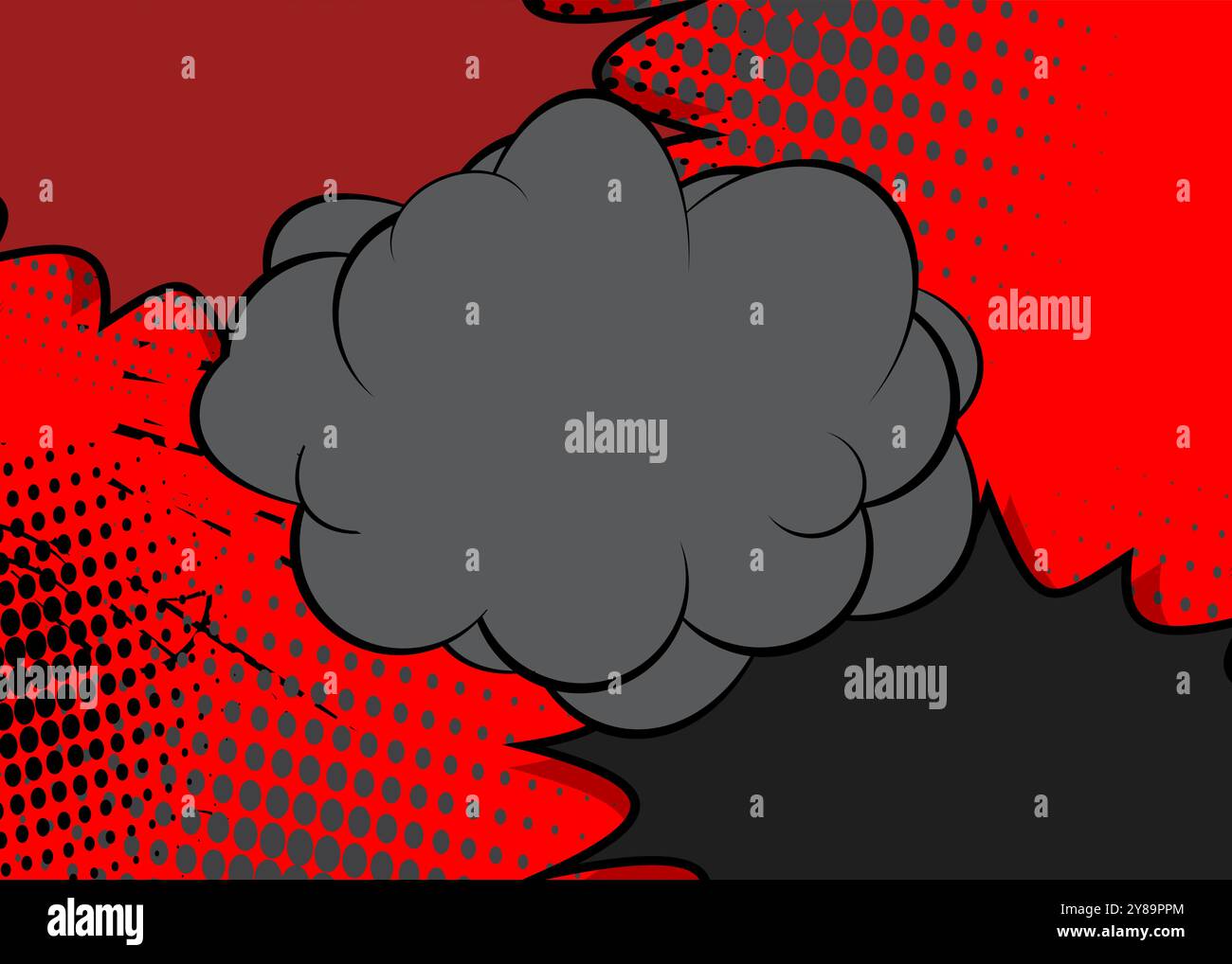 Cartoon red and black background, comic book backdrop. Retro vector ...