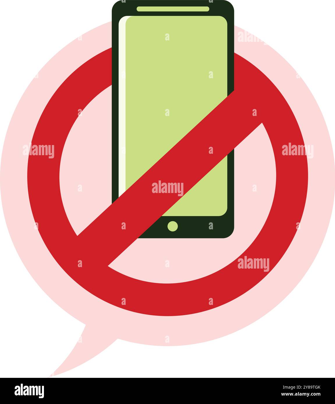 no smartphone sign Stock Vector Image & Art - Alamy