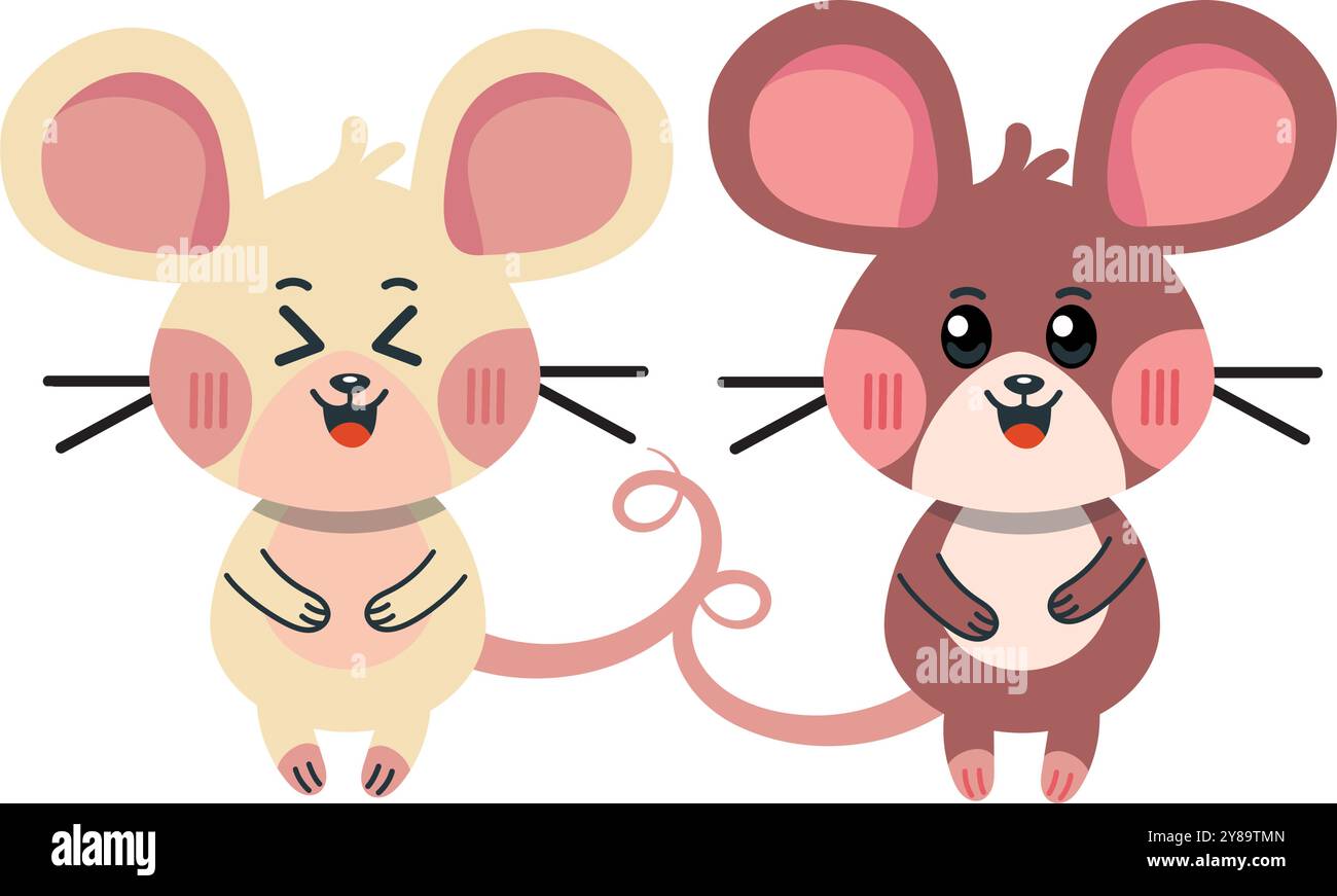 cute mouse couple in love Stock Vector Image & Art - Alamy