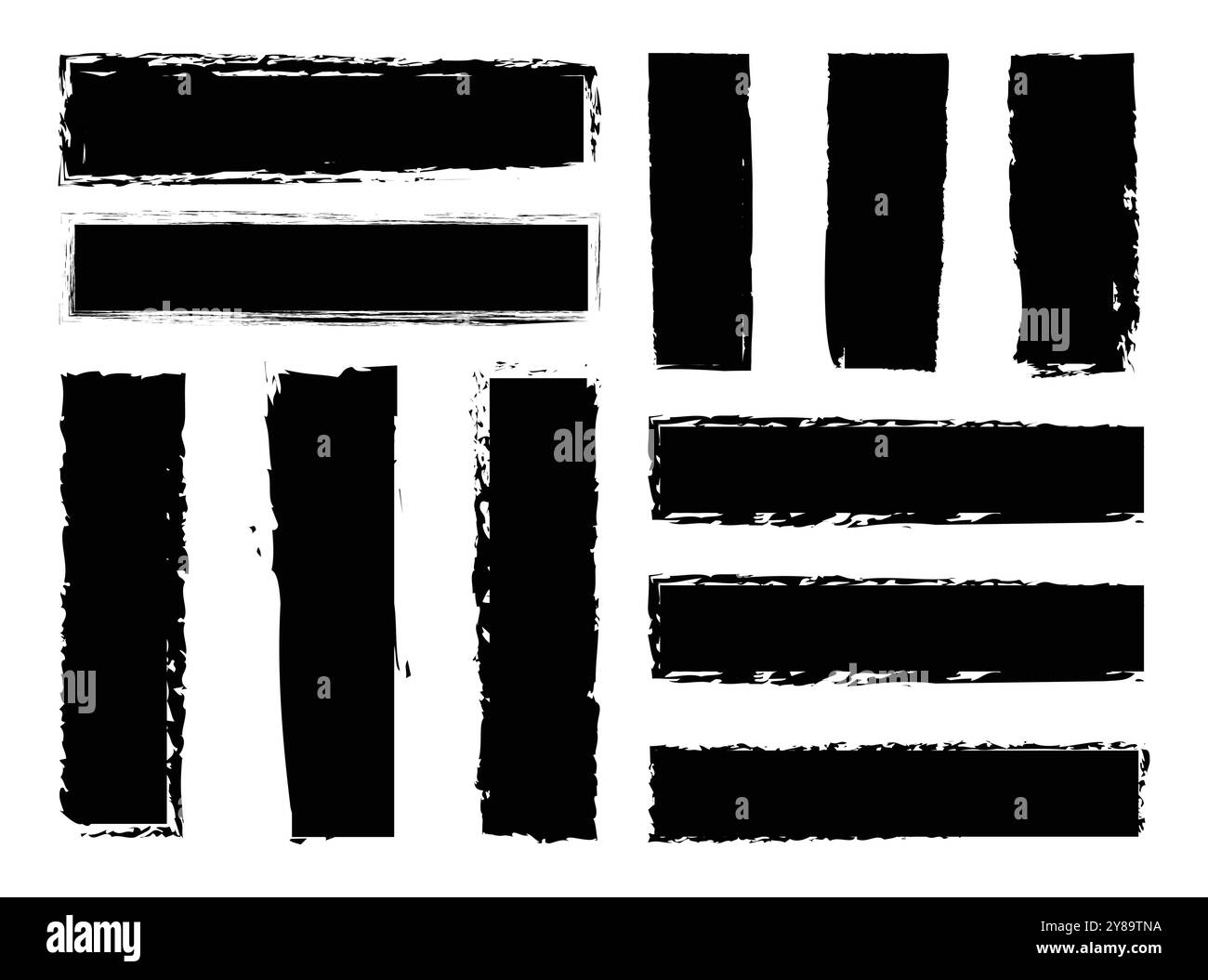 Grunge design elements. Vintage grunge frames and borders, retro stamp ...