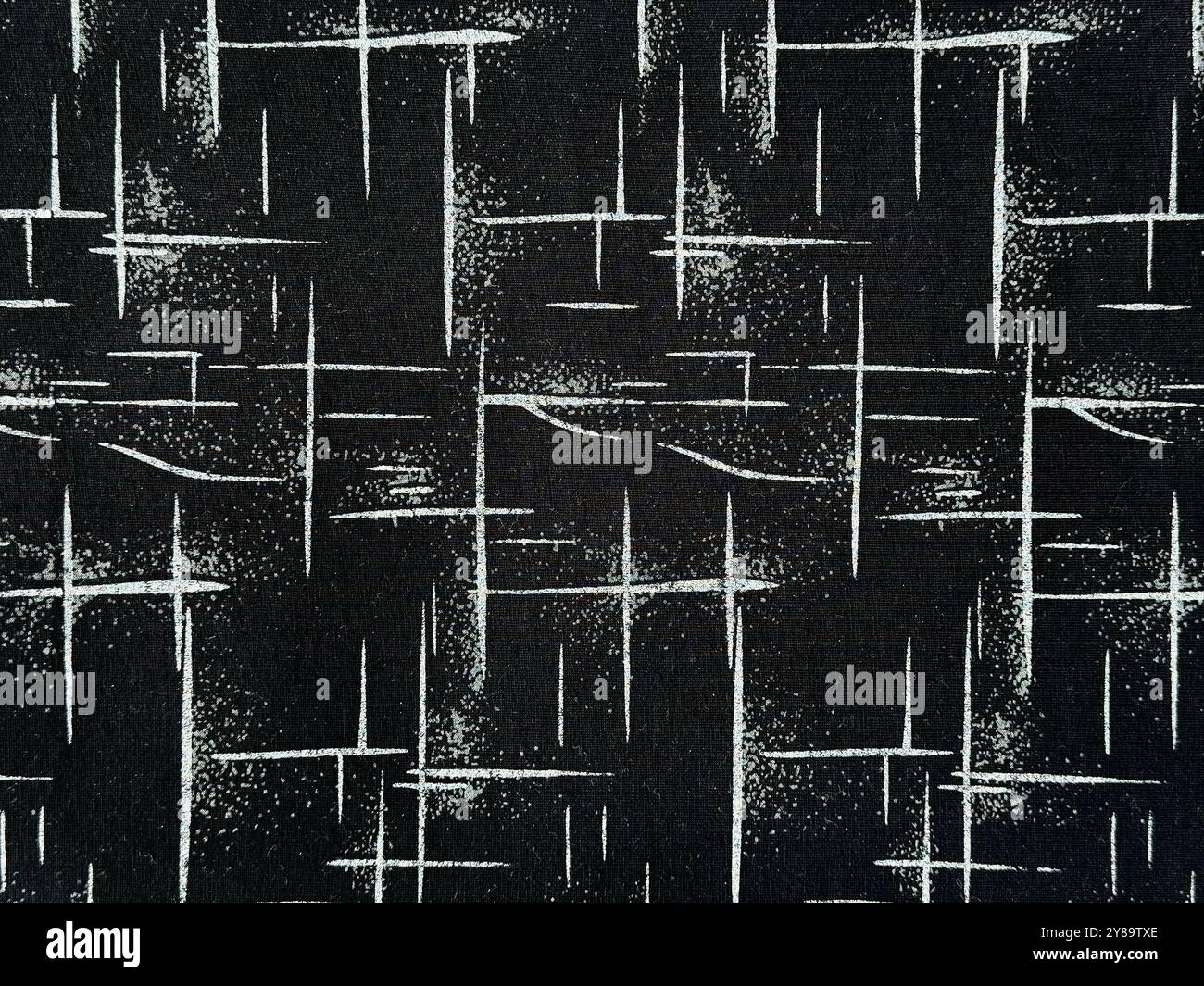 Texture of a random black and white cross pattern, random white ...