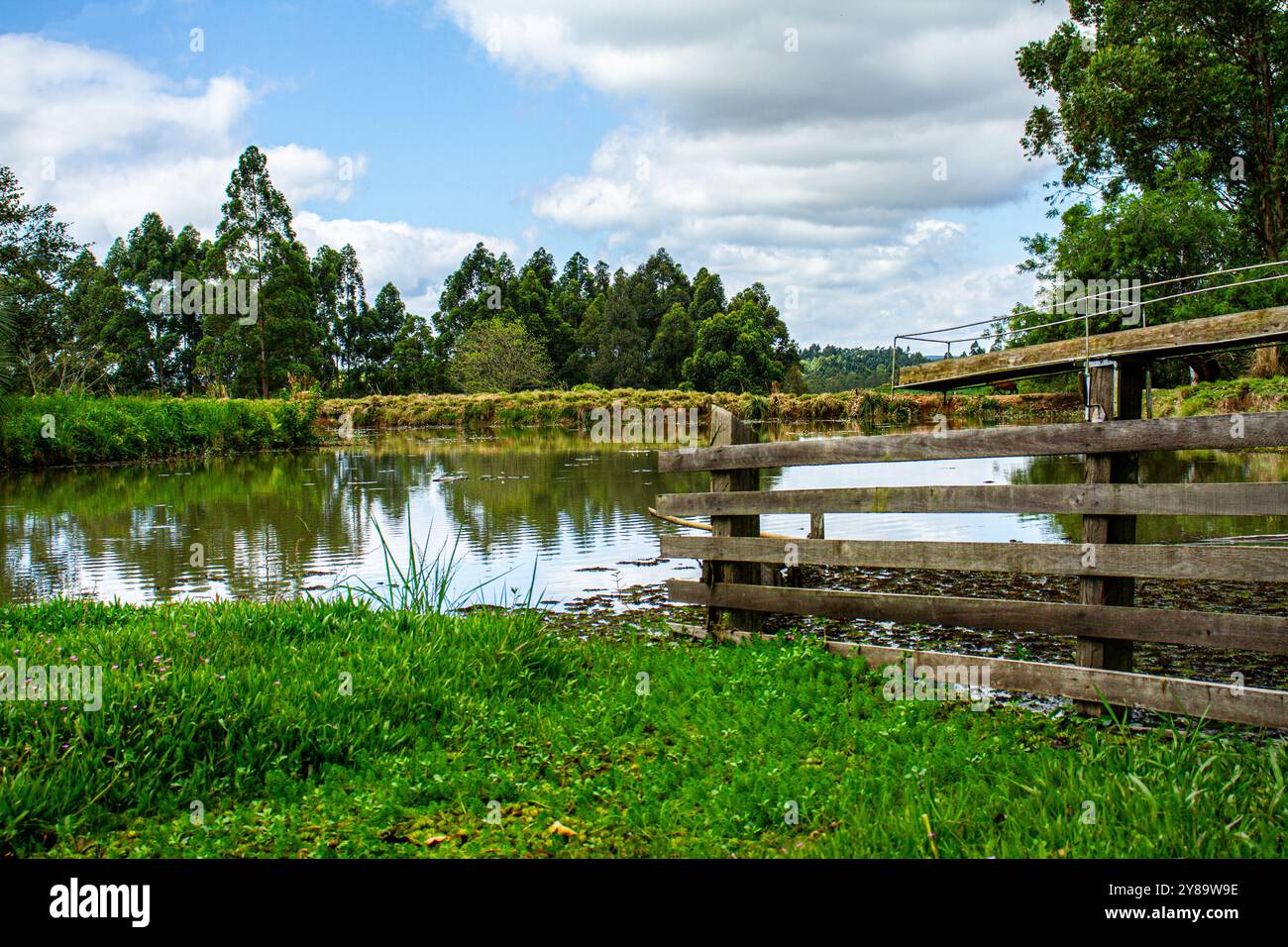 Fences and rustic buildings in the countryside Stock Photo - Alamy