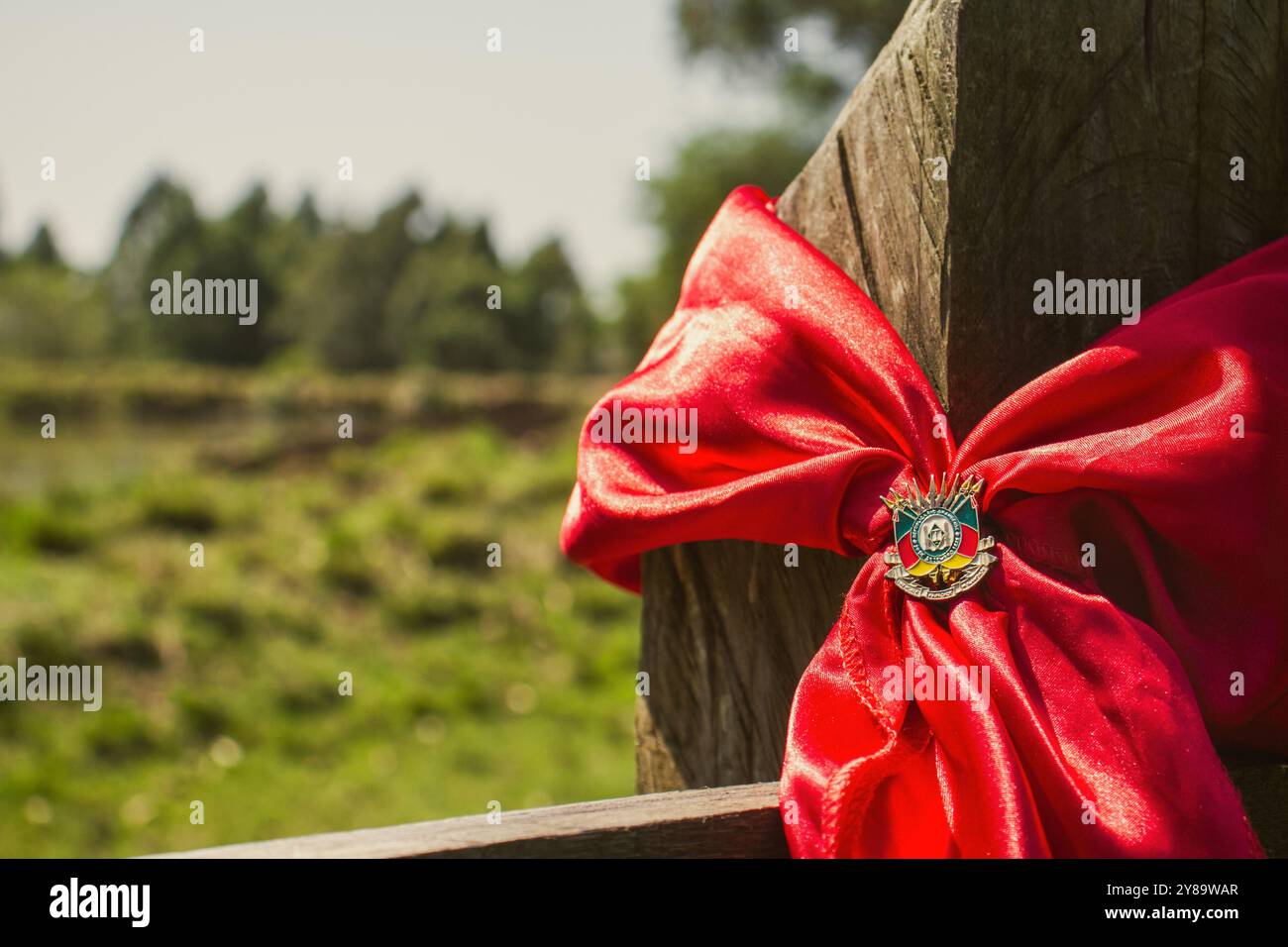 Traditionalist symbols of Rio Grande do Sul Brazil in the countryside ...