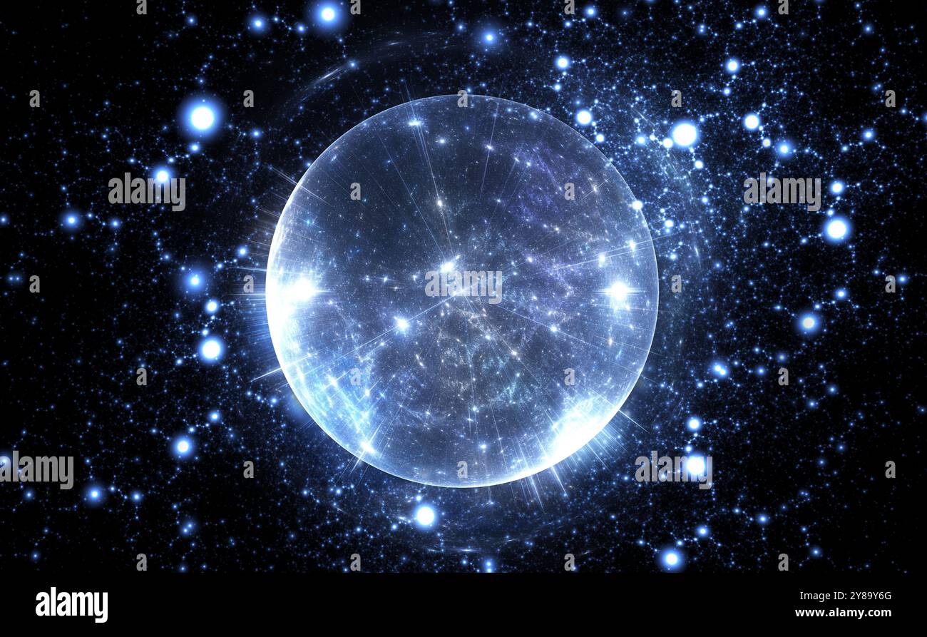 Spherical energetic quantum bubble Stock Photo - Alamy