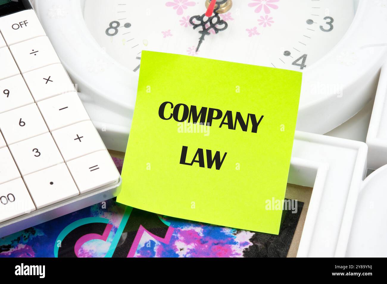 Business, accounting and real estate concept. COMPANY LAW written on ...