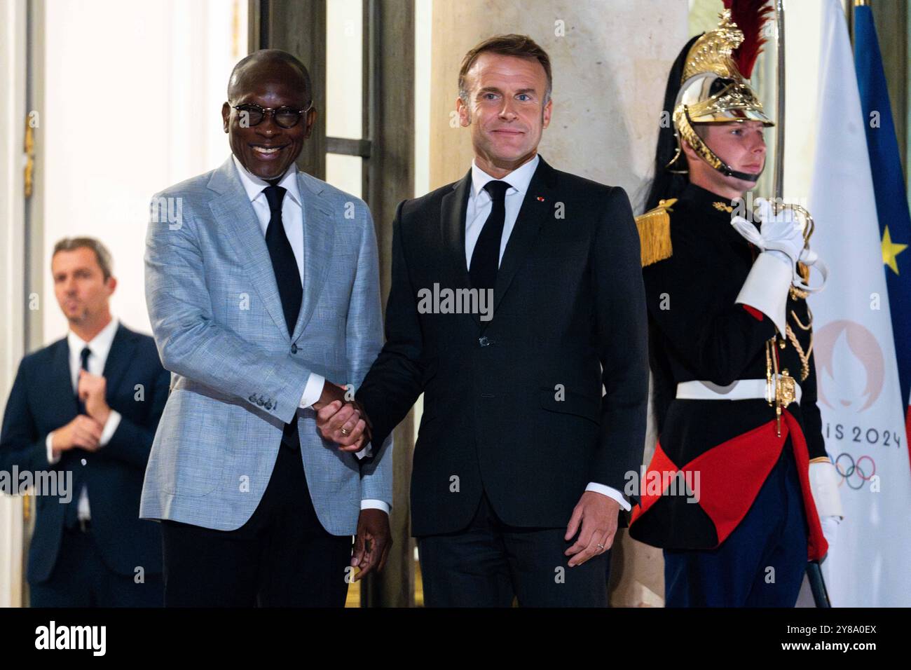 Paris, France. 03rd Oct, 2024. France's President Emmanuel Macron ...