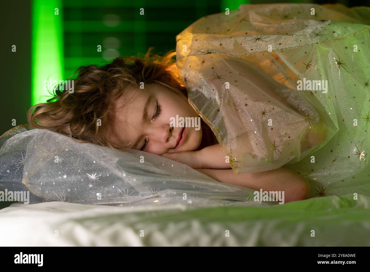 Healthy sleep. Child sleep, napping. Cute kid sleeping in bed. Sleeping ...