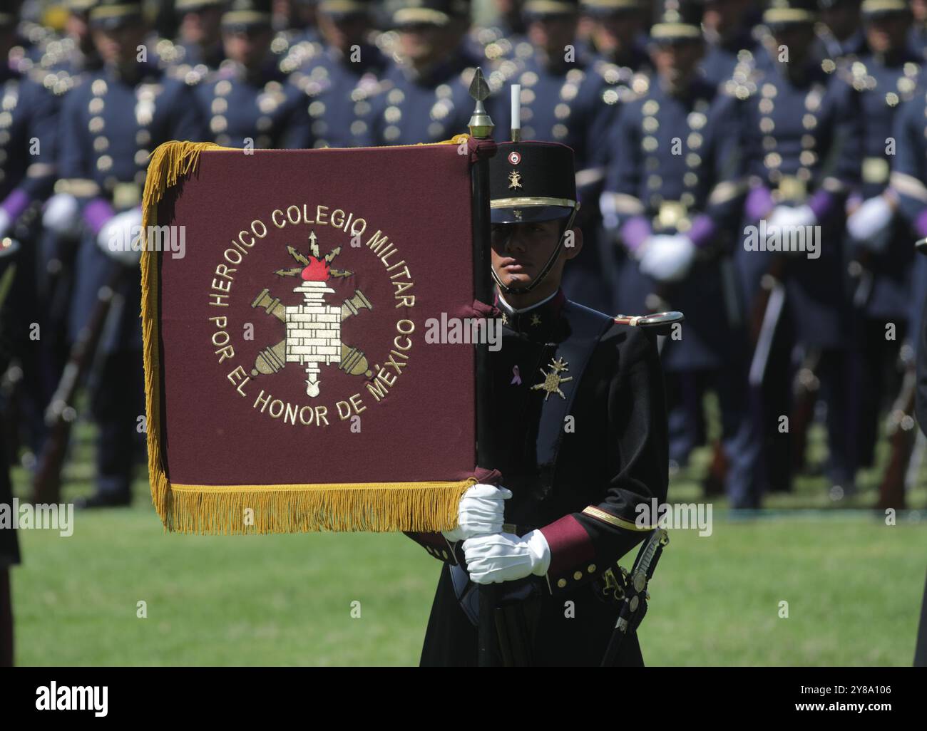 Mexico City, Mexico. 03rd Oct, 2024. A Cadet of Mexico's armed forces ...