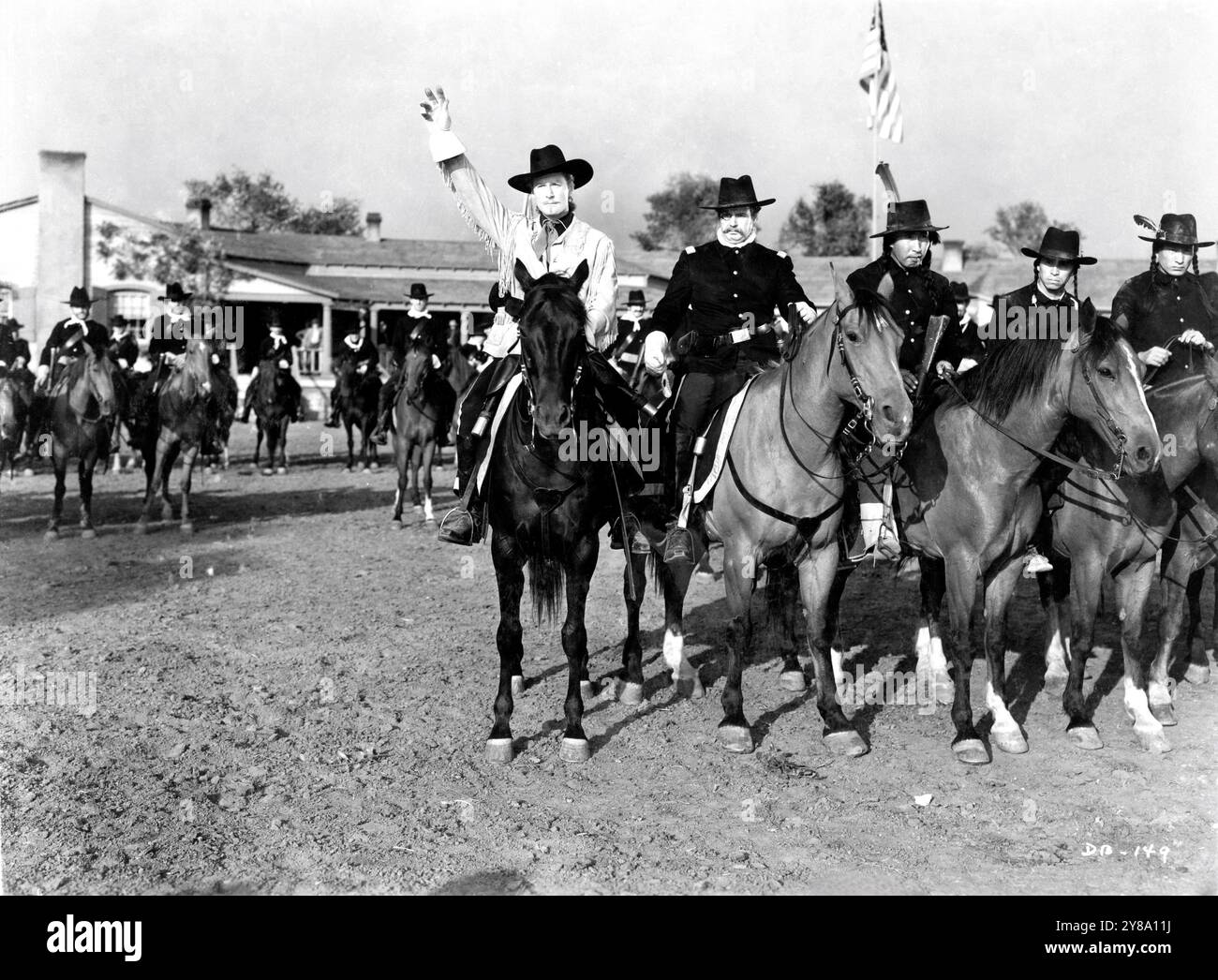 ERROL FLYNN as George Armstrong Custer and G.P. HUNTLEY in THEY DIED ...