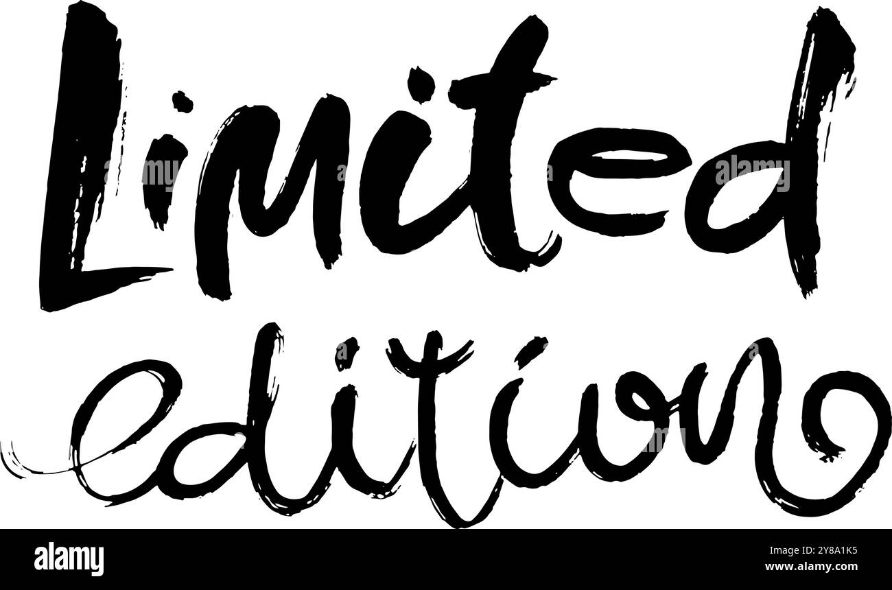 Limited Edition Dry Brush Modern Lettering Design Stock Vector Image ...