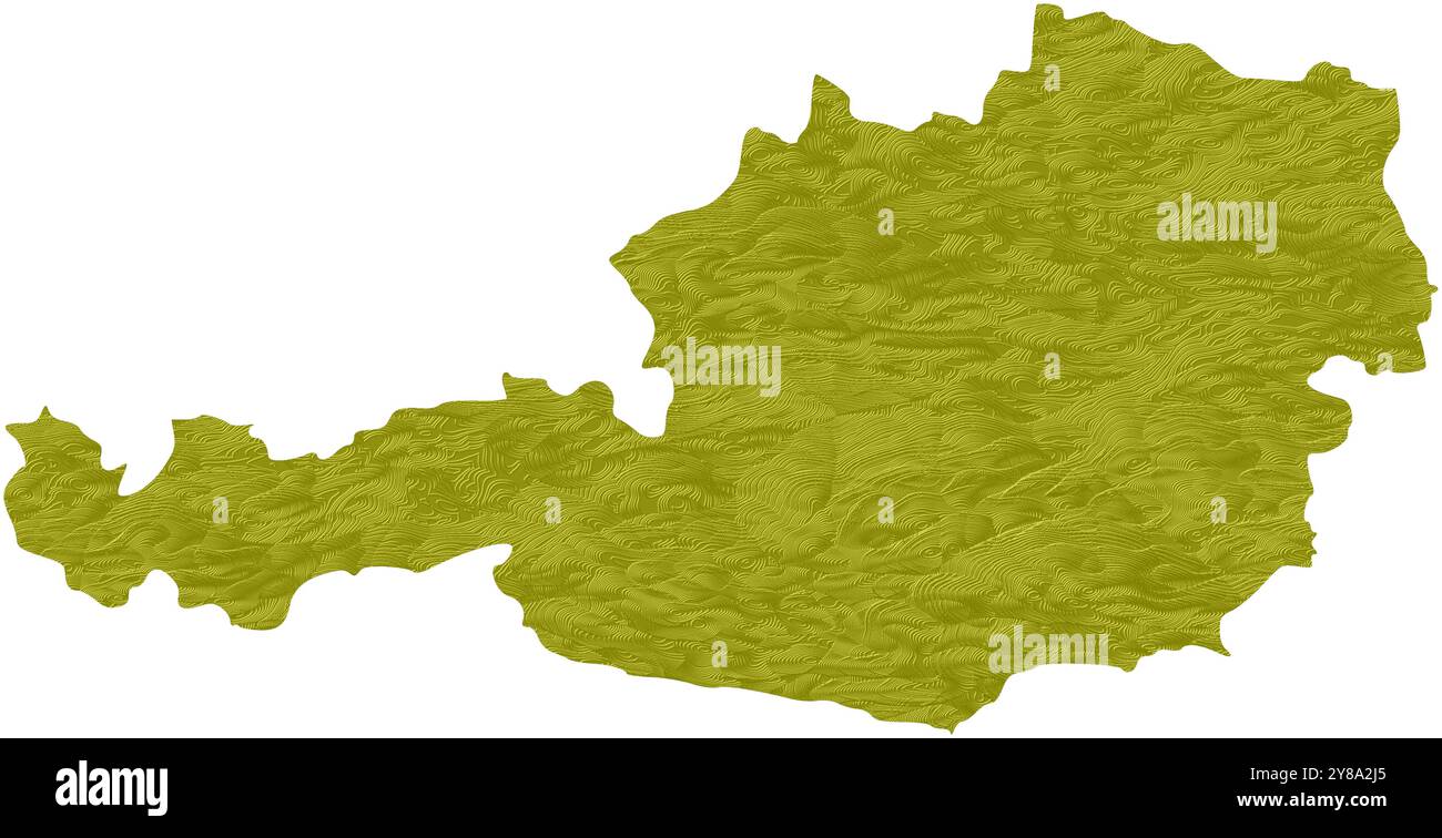 Gold foil textured map of Austria, detailed and elegant design Stock ...