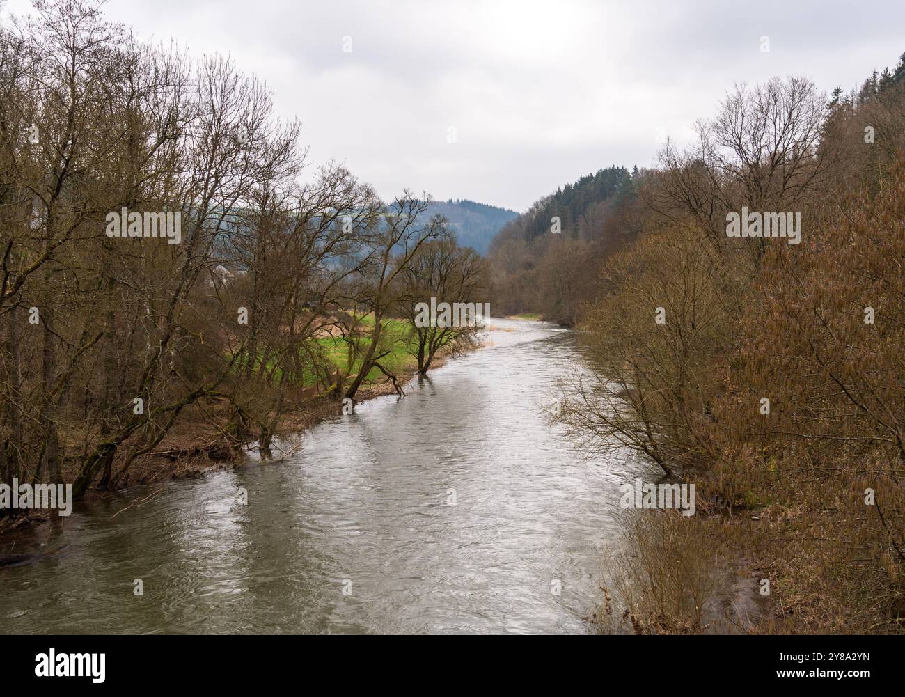 The Border Bridge over the Our River at Wallendorf, more or less along ...