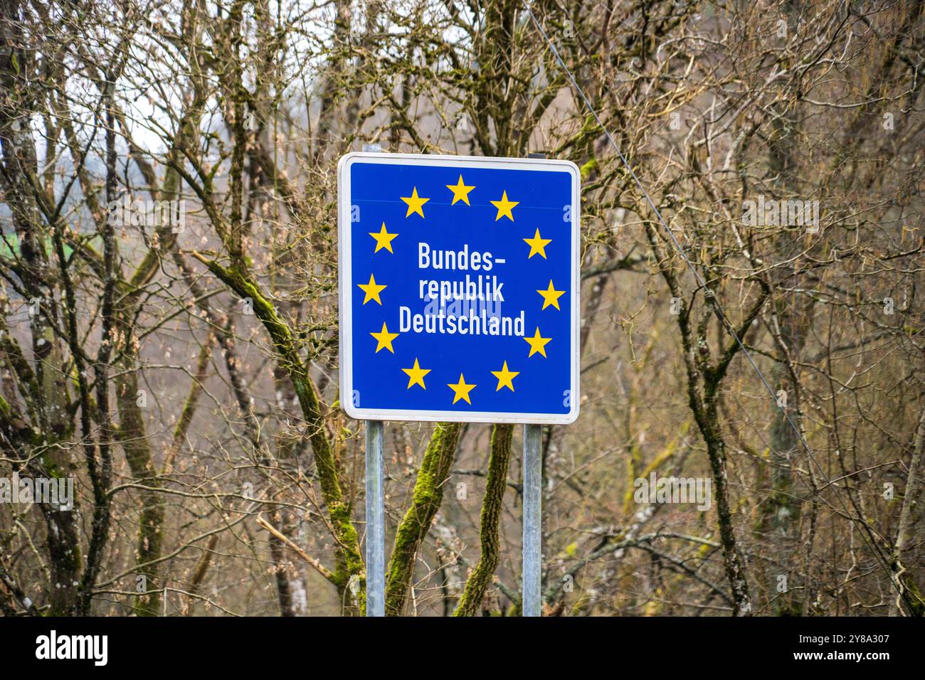 The Border Bridge over the Our River at Wallendorf, more or less along ...