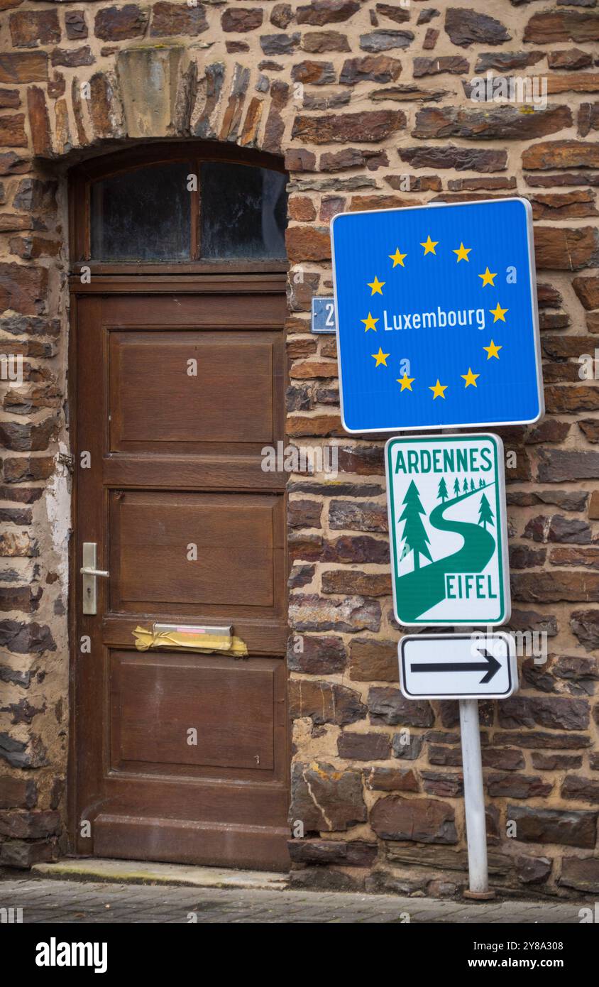 The Border Bridge over the Our River at Wallendorf, more or less along ...