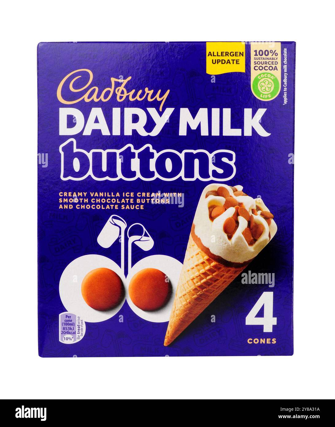 Cadbury dairy milk buttons ice cream biscuit cones with a chocolate ...