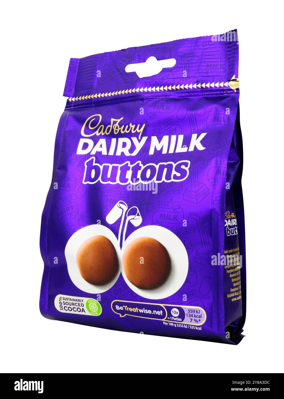 Cadbury dairy milk chocolate buttons in a 119g pouch pack Stock Photo ...