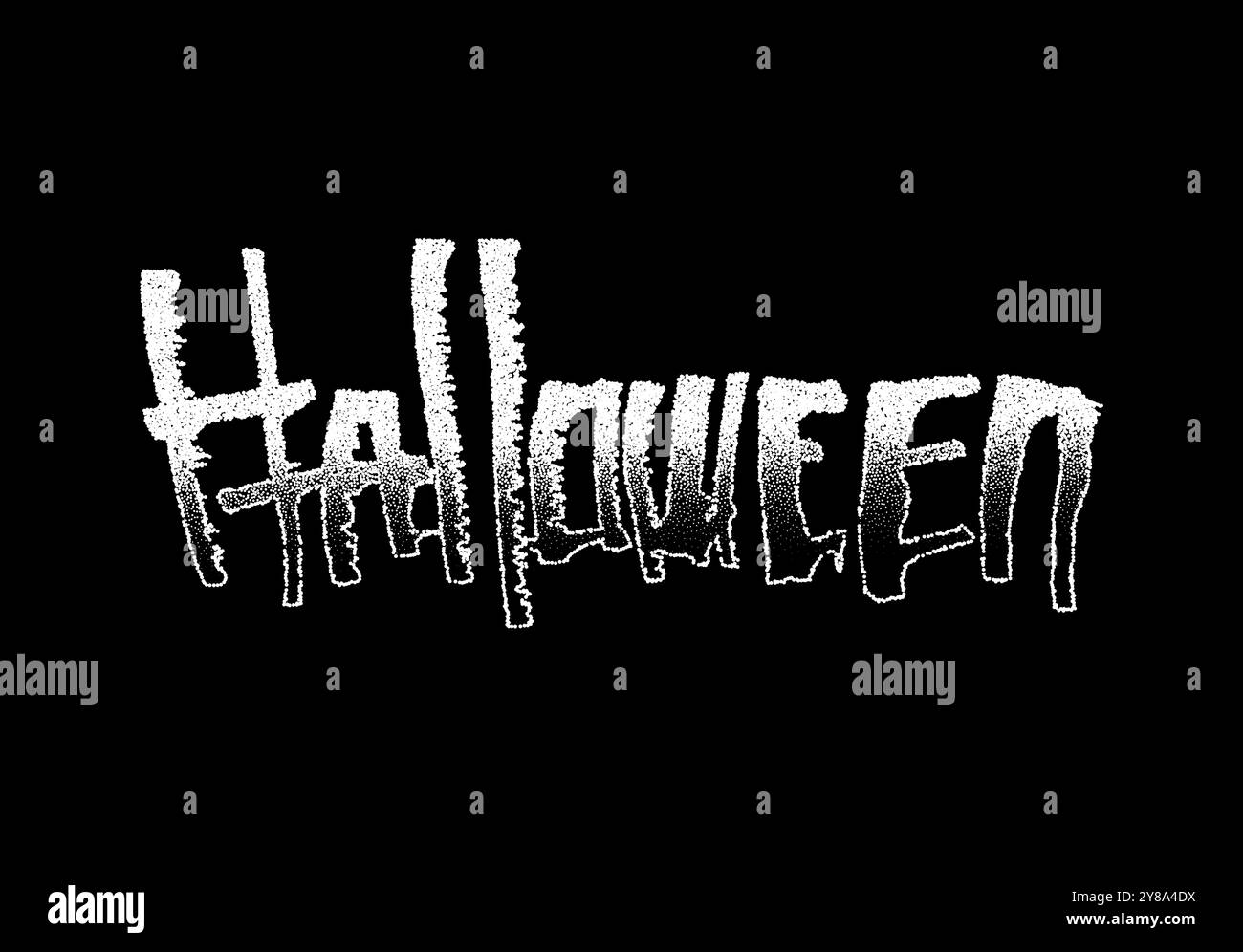 Halloween cartoon style text funny Black and White Stock Photos ...
