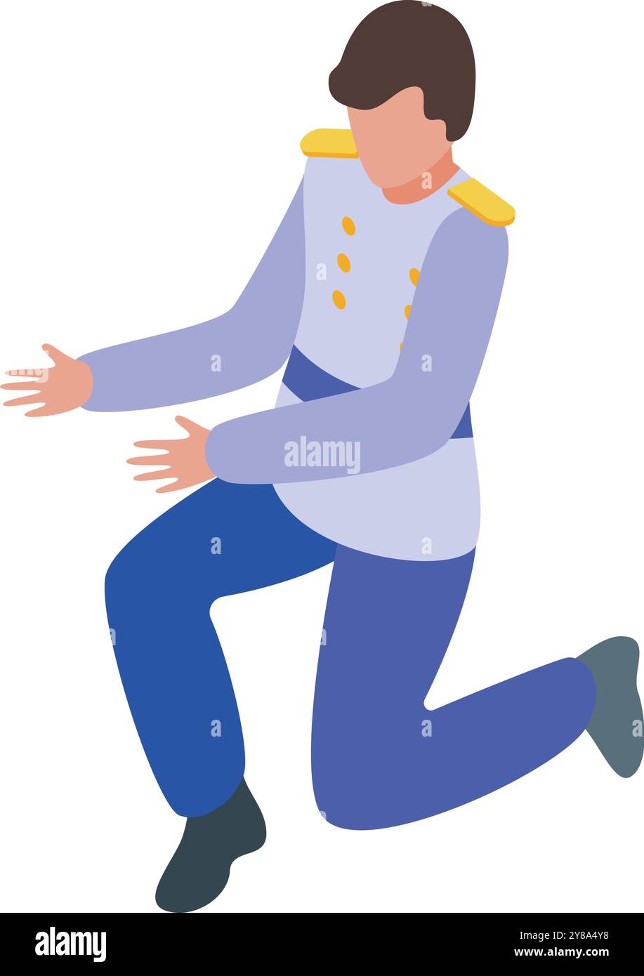 Kneeling prince Stock Vector Images - Alamy
