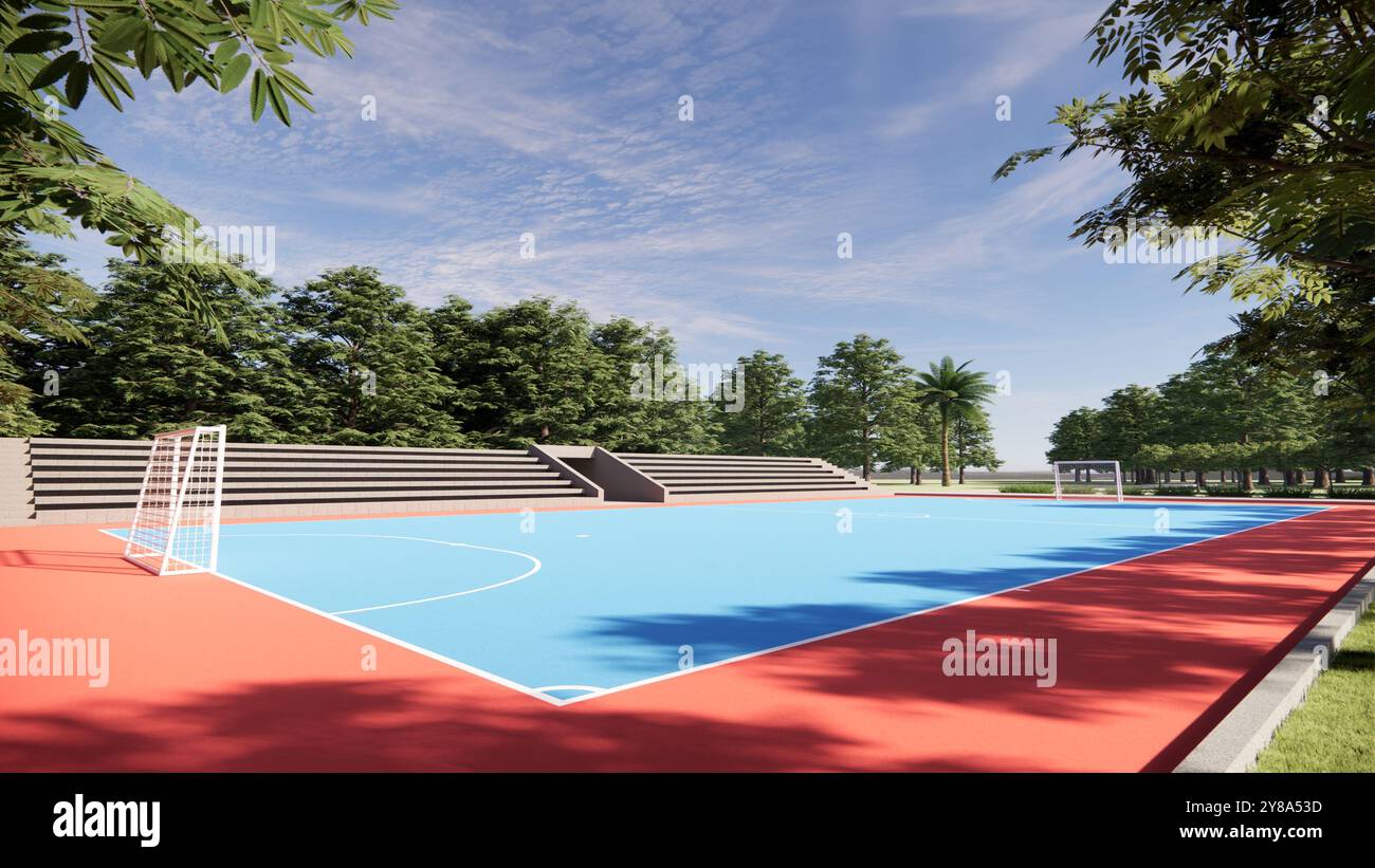 corner view of futsal futsal court at public space Stock Photo - Alamy
