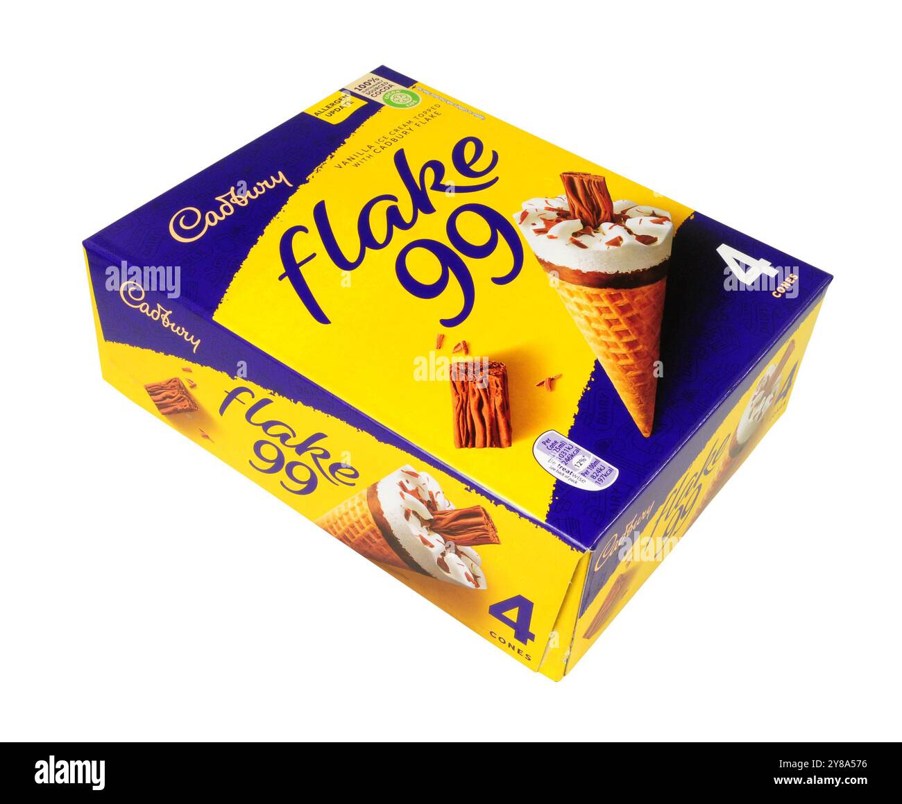 Cadbury 99 vanilla ice cream cones topped with a Cadbury chocolate ...