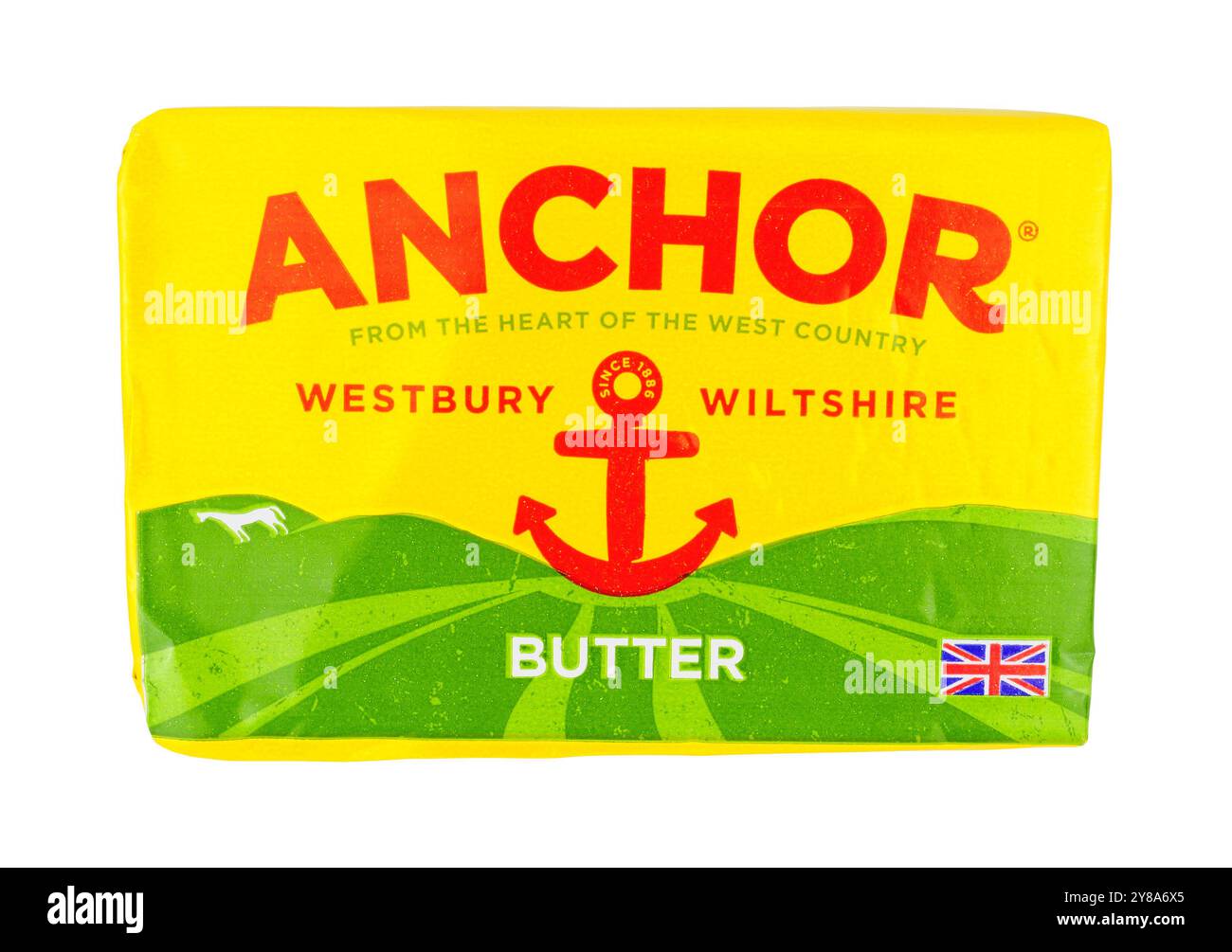 Anchor original butter block made in Wiltshire England Stock Photo - Alamy