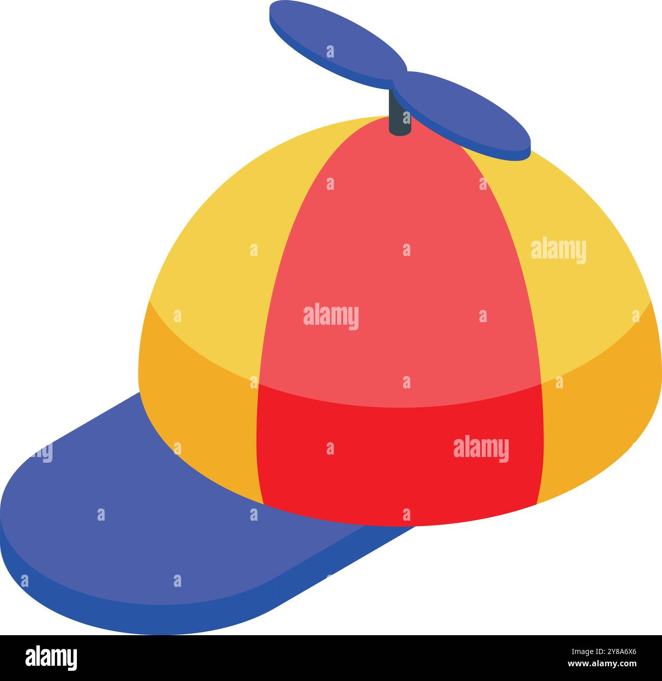 Colorful baseball cap with rotating propeller for parties and having ...