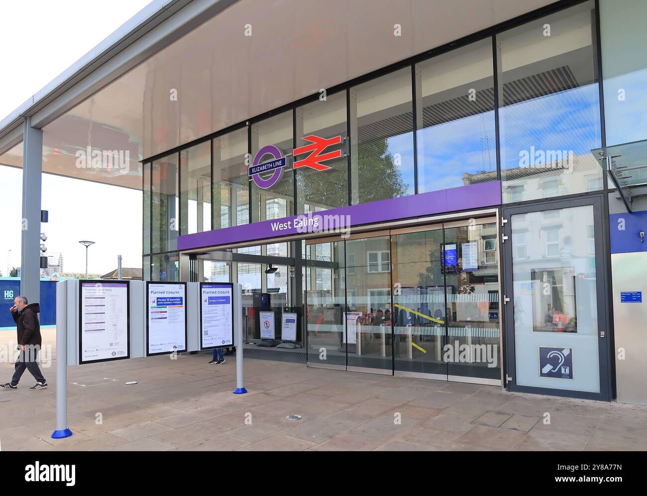West Ealing station in West London UK, new Elizabeth Line entrance ...