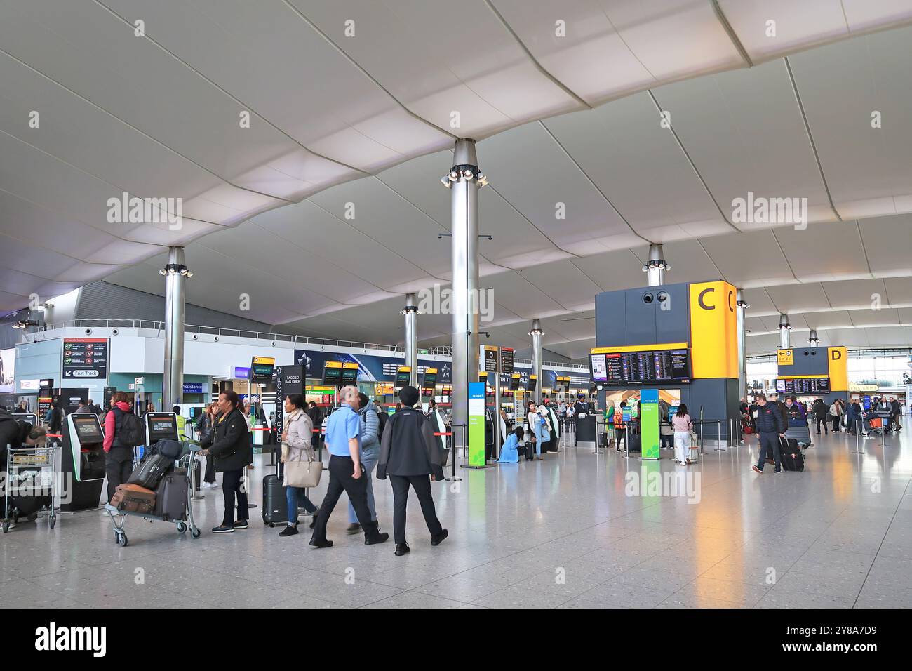 Interior view of the new Terminal Two building at London's Heathrow ...