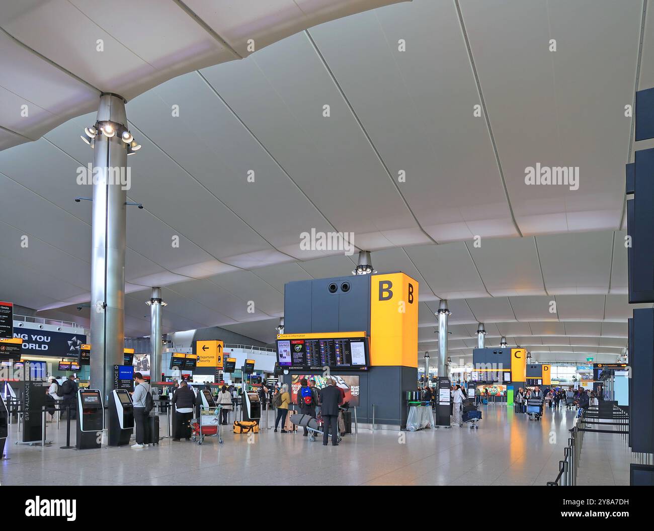 Interior view of the new Terminal Two building at London's Heathrow ...
