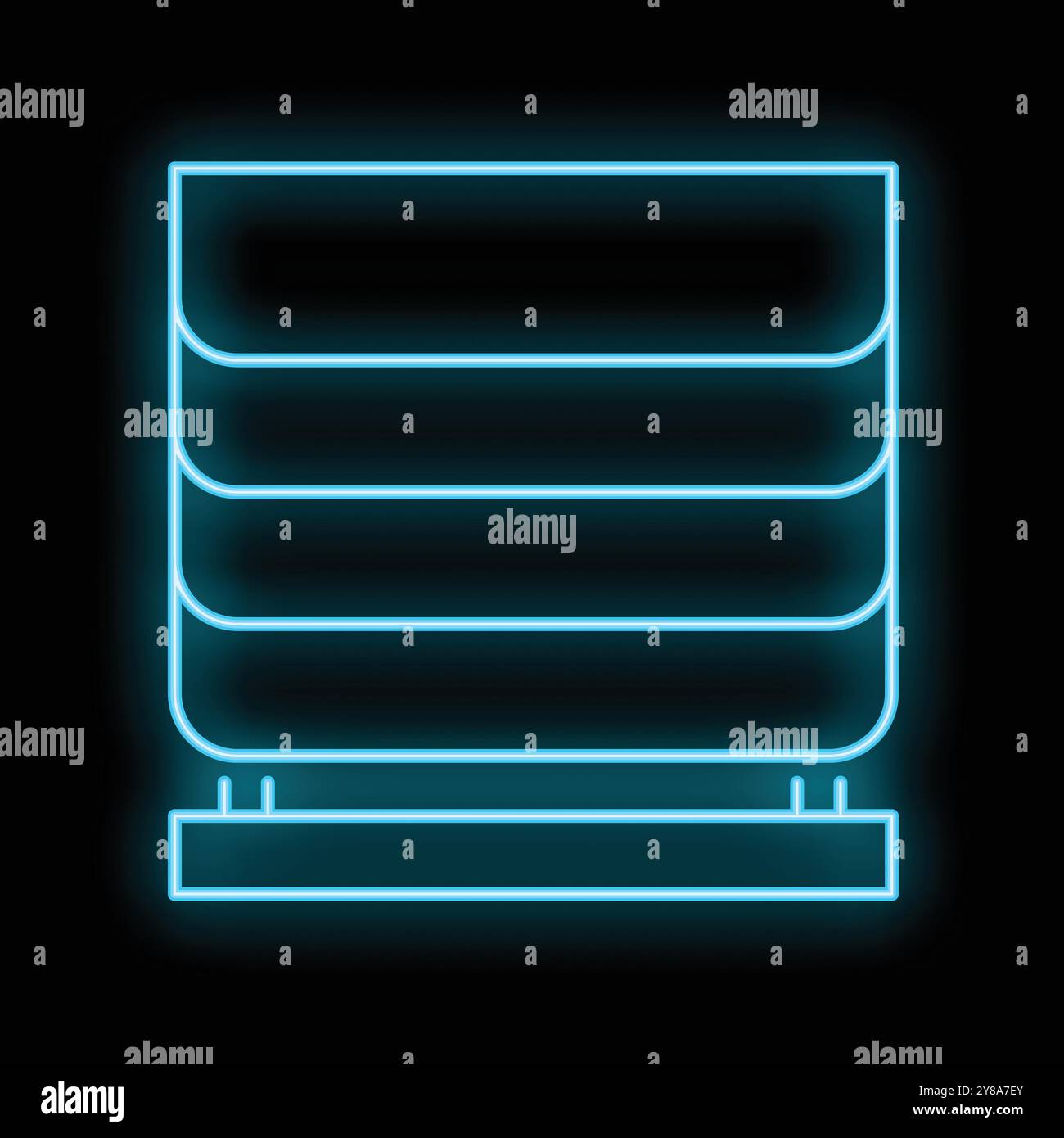 Glowing neon sign depicting air conditioner on black background Stock ...