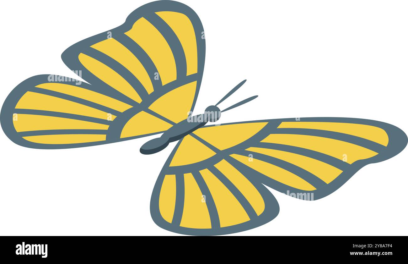 Butterfly flying in air Stock Vector Images - Alamy