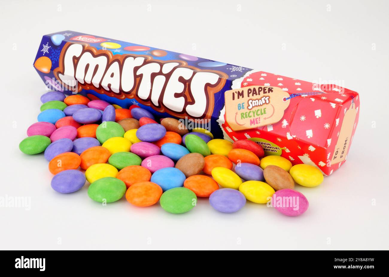 Nestle chocolate smarties in a festive design 120g recyclable cardboard ...