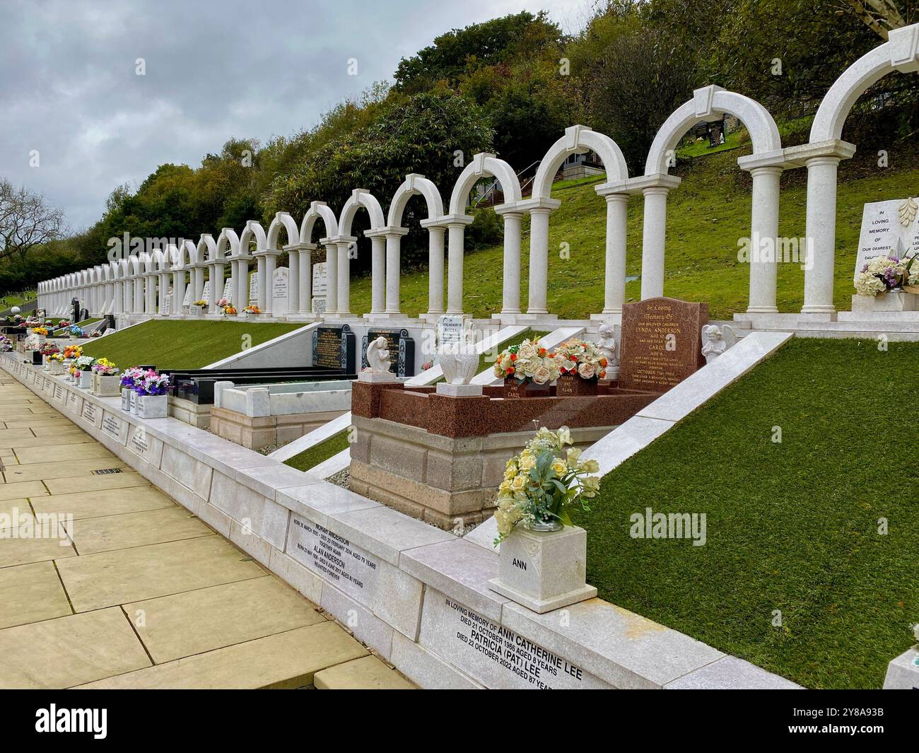 Some of the graves of the 144 killed in the Aberfan disaster, Oct 21st ...