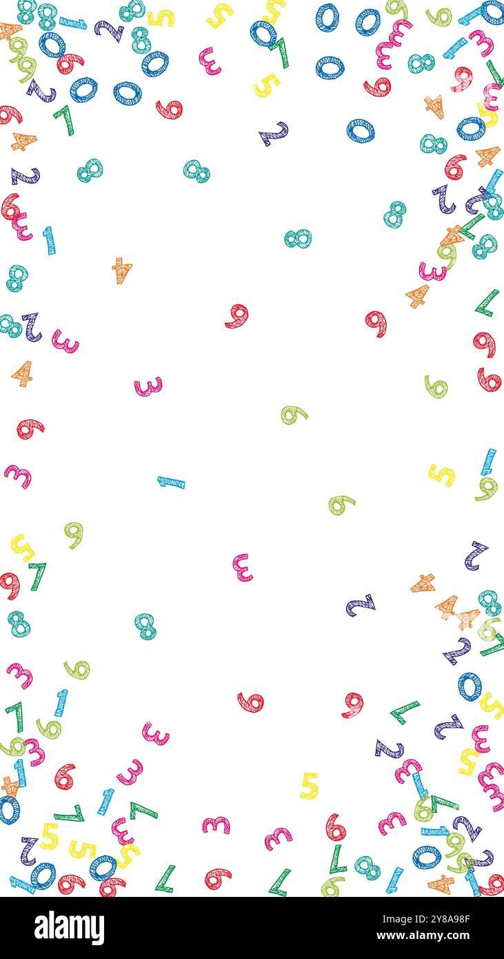 Concept of school background. Colorful childish falling letters of ...