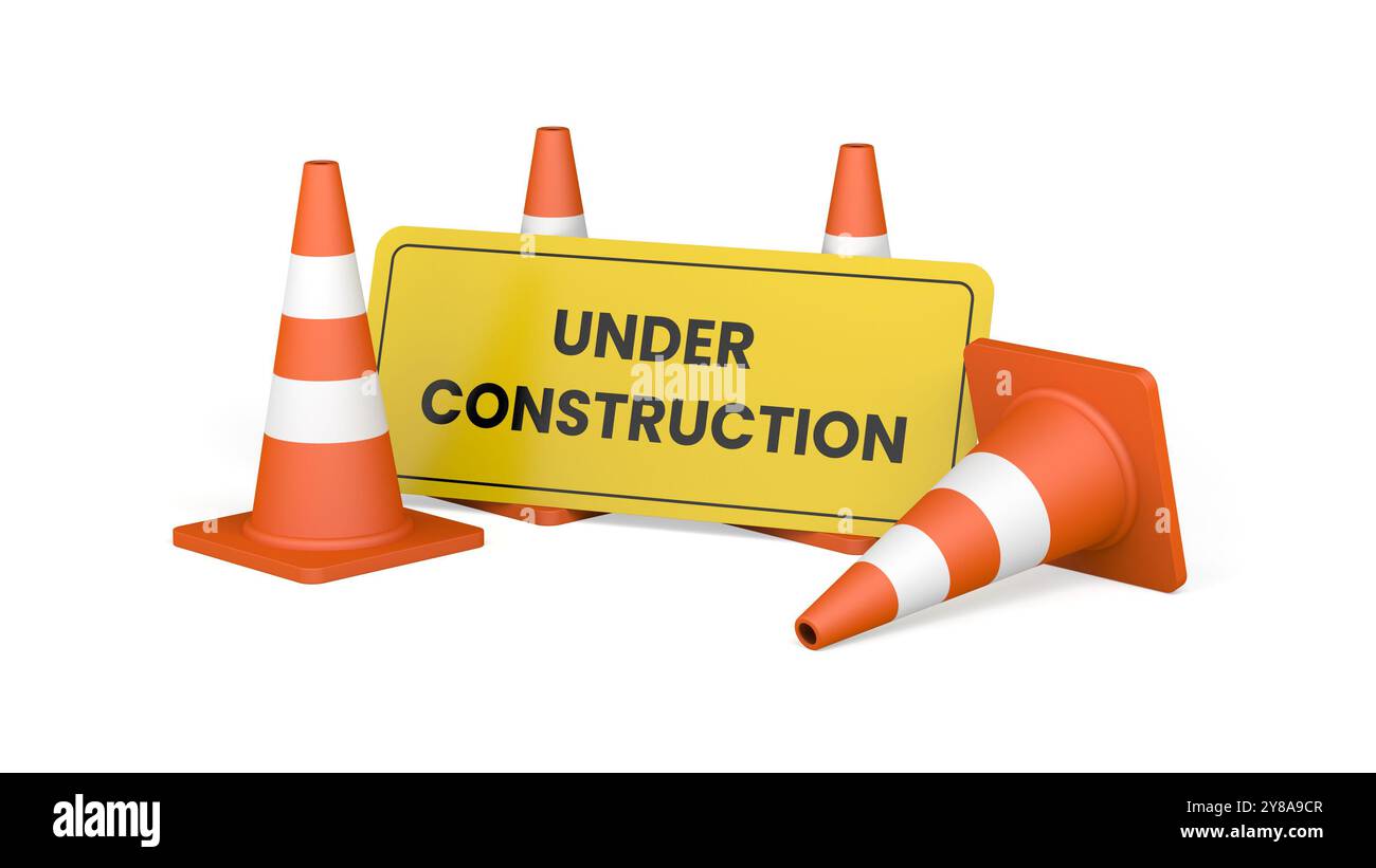 Under construction. 3d illustration Stock Photo - Alamy