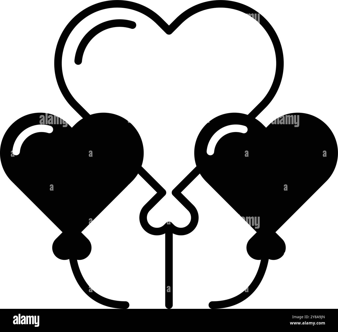 Three hearts line in hi-res stock photography and images - Alamy