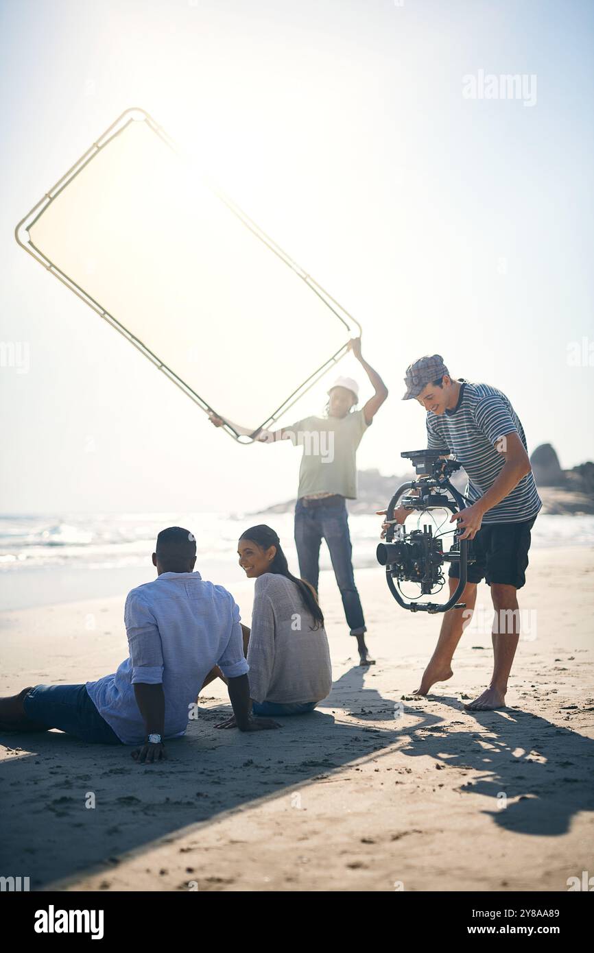 Crew filming documentary outside hi-res stock photography and images ...