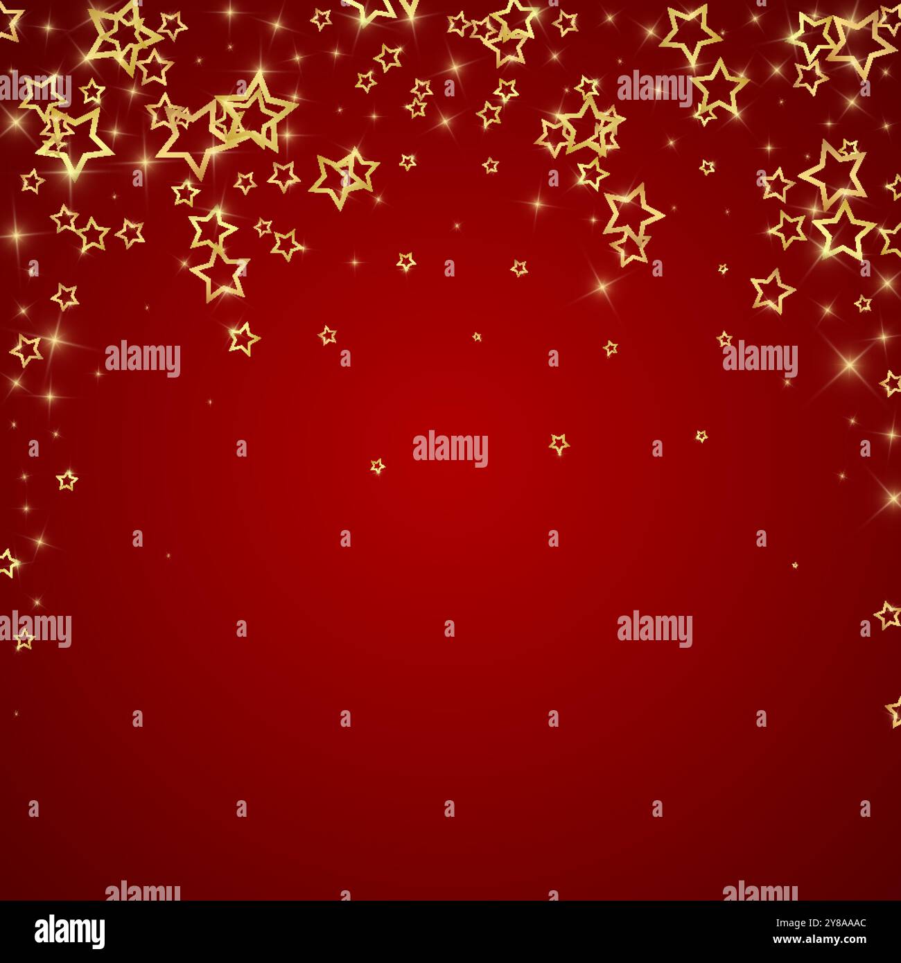Christmas spirit. Scattered falling stars. Festive christmas confetty ...