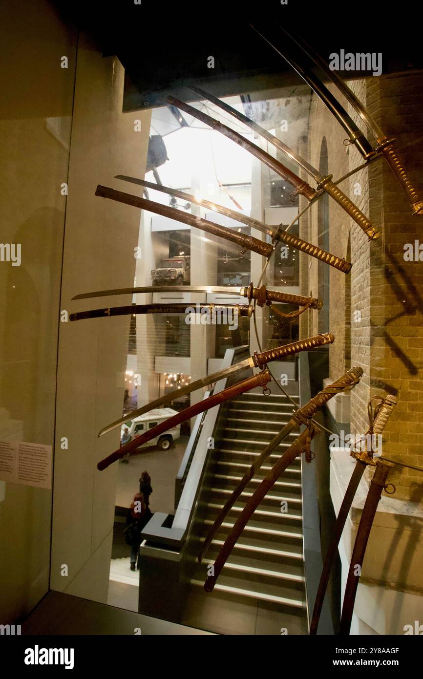 Japanese swords with scabbards at Imperial War Museum, Lambeth Road ...